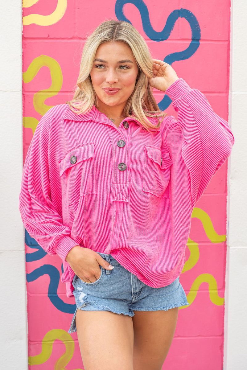 Katie Button Knit Top – Four Sisters Boutique