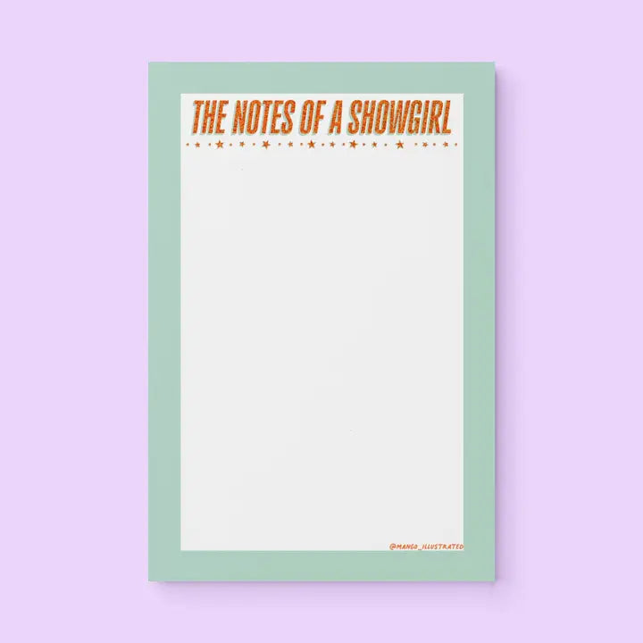 The Notes of A Showgirl Notepad – Four Si...