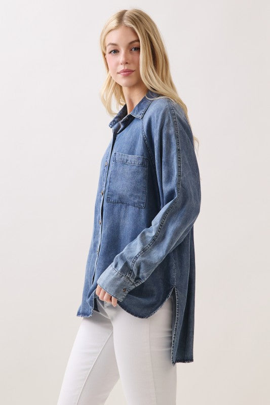 Daytona Denim Top – Four Sisters Boutique
